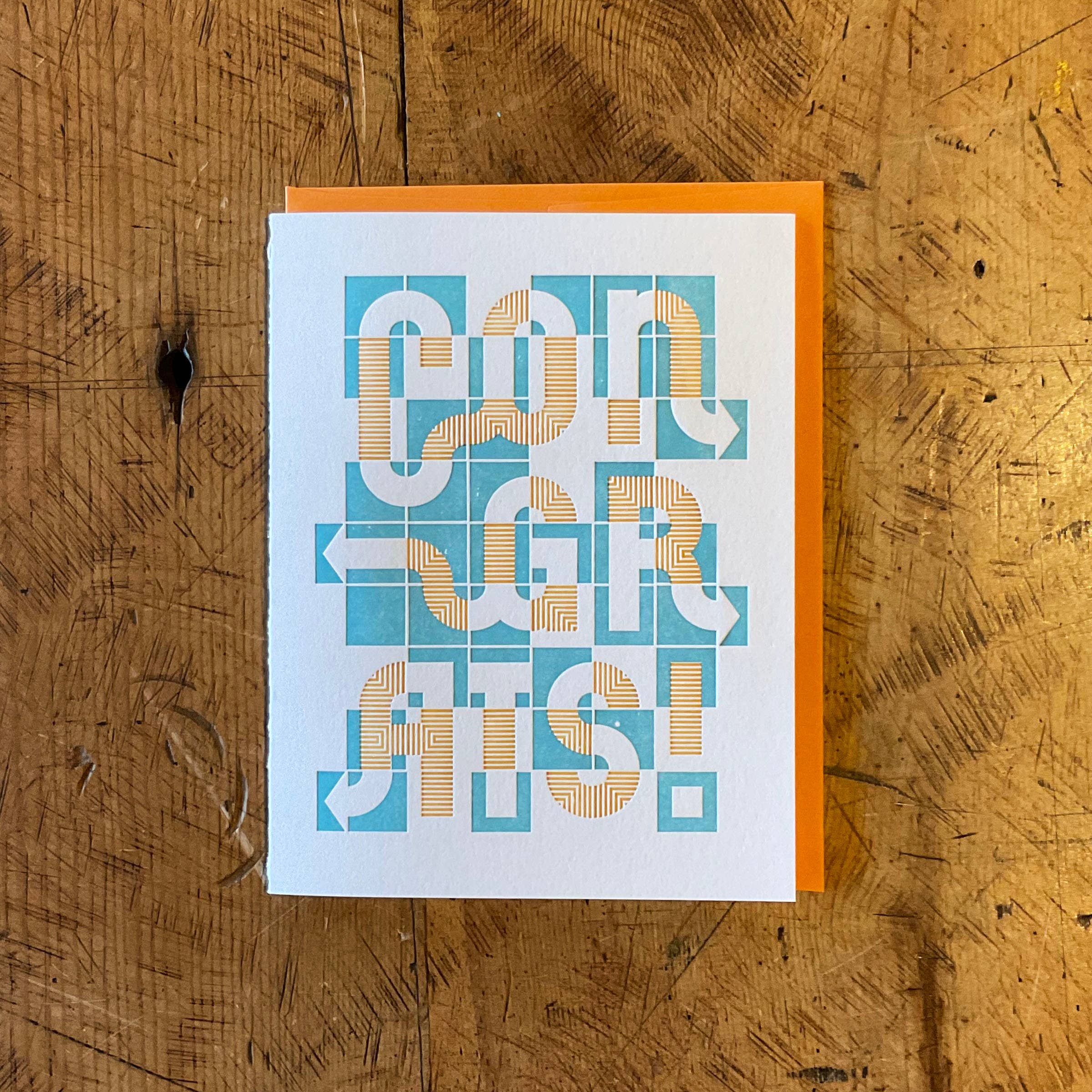 Congrats Letterpress Card – Leolo Shoes