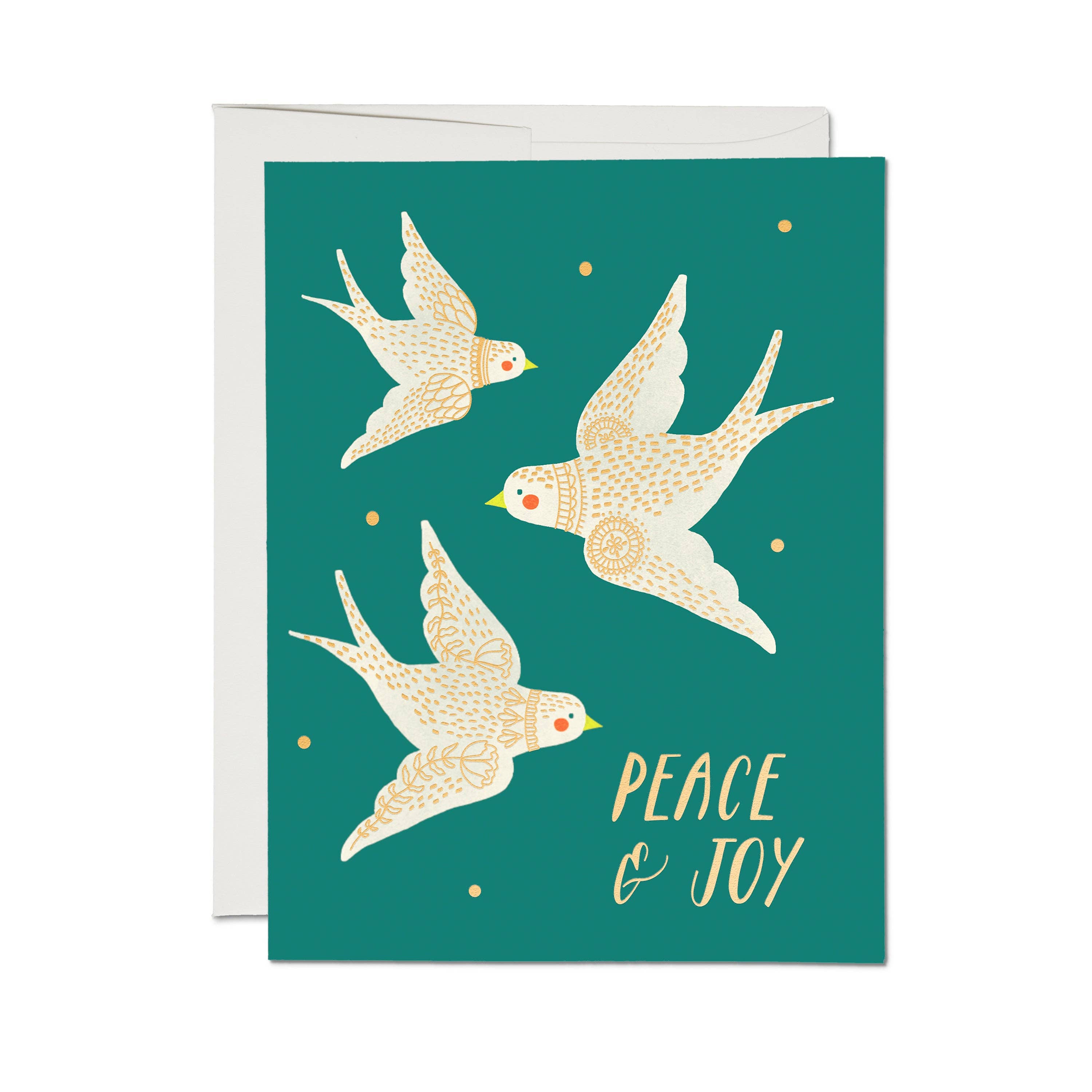 Embellished Doves holiday greeting card – Leolo Shoes